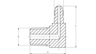JIC Male X NPT Male 90° Block Elbow | TIS Hydraulics
