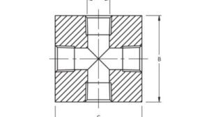 NPT Fixed Female Block Cross | TIS Hydraulics
